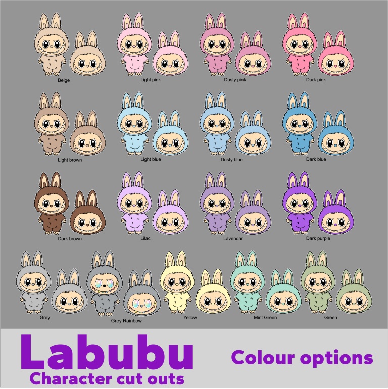 LABUBU CUT OUTS - Katrinah's Kreations Labubu Inspired Character ...